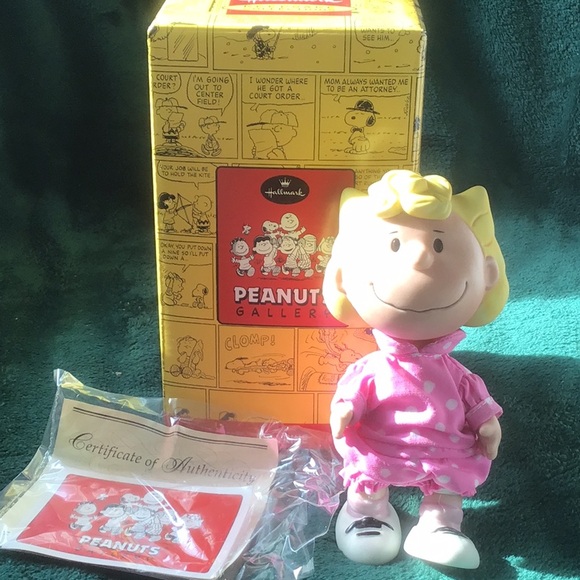 Hallmark | Other | Peanuts Gallery Sally Doll In Pink Dress Qpc420 New ...